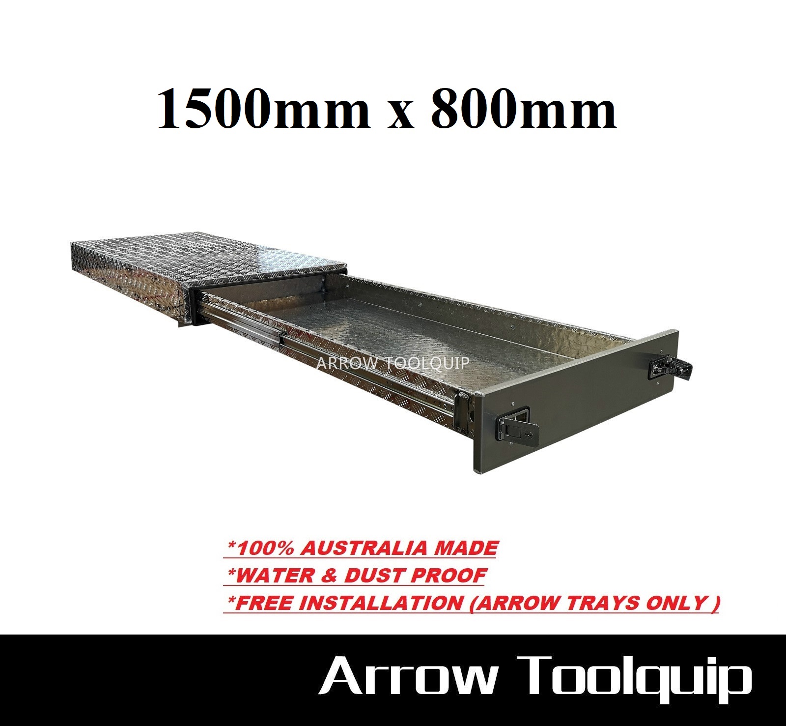 ARROW UTE TRAY DRAWERS ATB-UTD1500 | Aluminium Ute Toolboxes ...