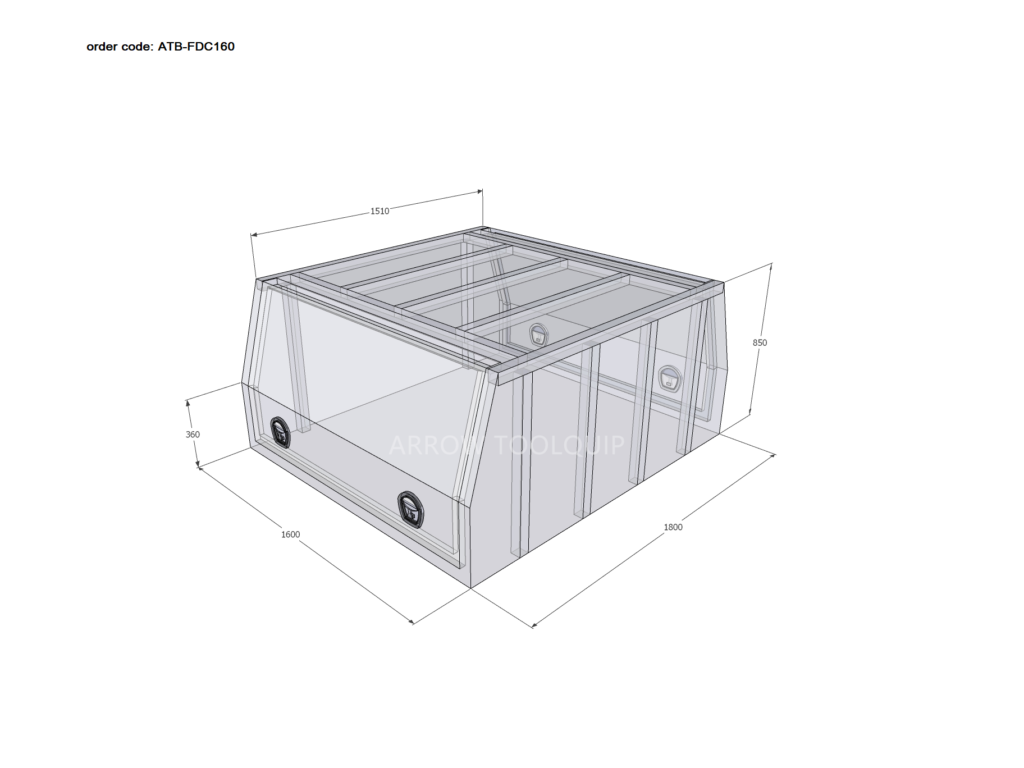 ALUMINIUM UTE TOOLBOX CANOPY 4 ATB-FDC160 – Aluminium Ute Toolboxes ...