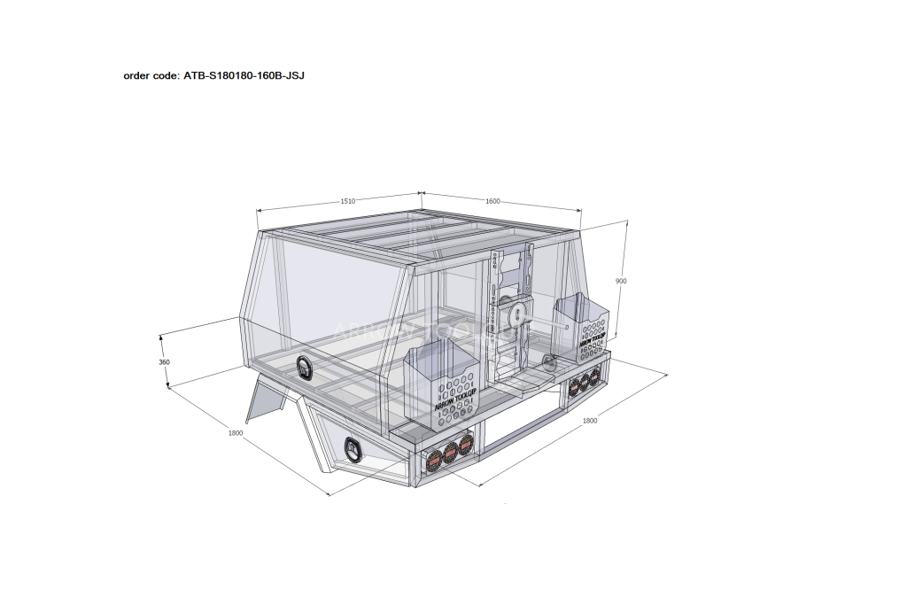 ARROW SERVICE BODIES 3 ATB-S180180-160B-JSJ