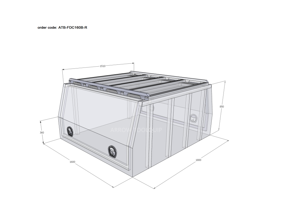 ALUMINIUM UTE TOOLBOX CANOPY 4 ATB-FDC160B-R – Aluminium Ute Toolboxes ...